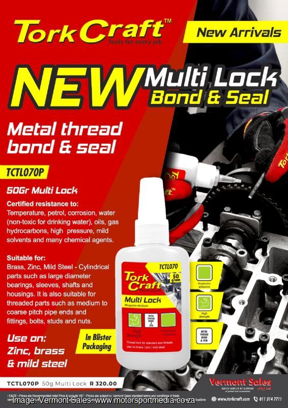 motorsportmedia.co.za | Bigger Tork Craft Thread Kits, new Multi Lock ...